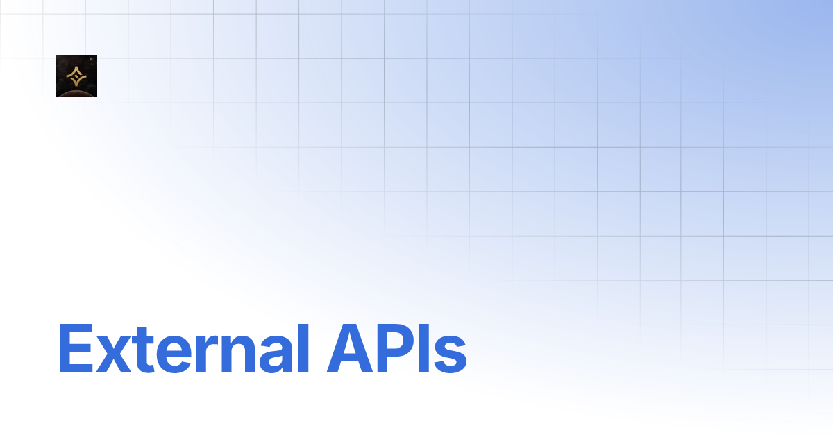 External APIs | Neutron AI